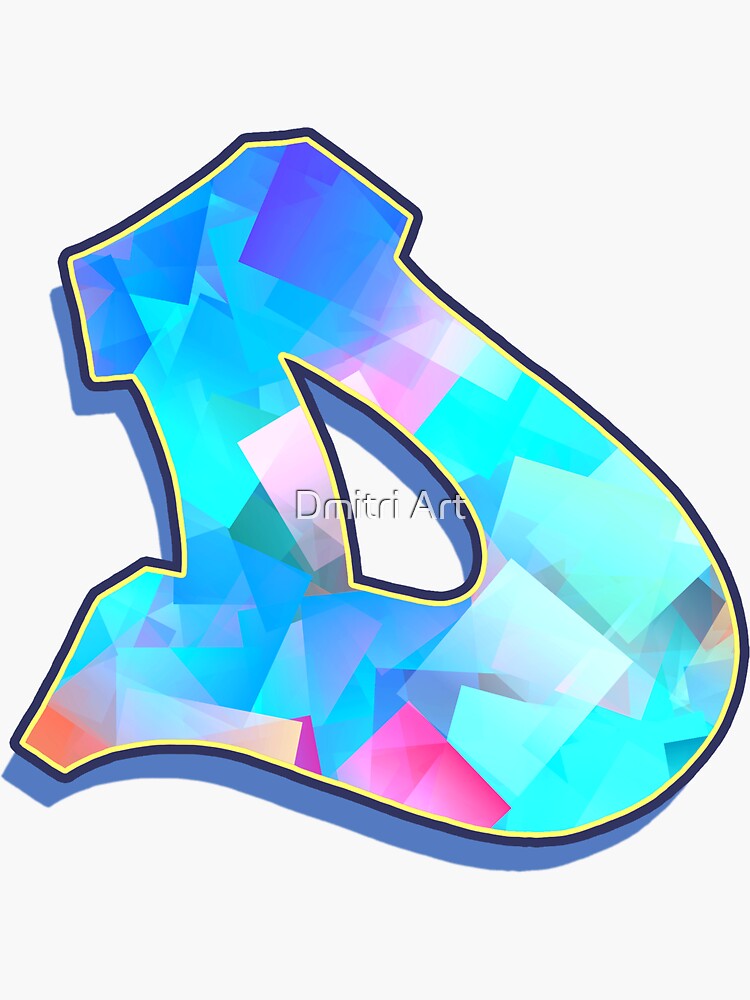 "Letter D - Color Mix" Sticker for Sale by paintcave | Redbubble