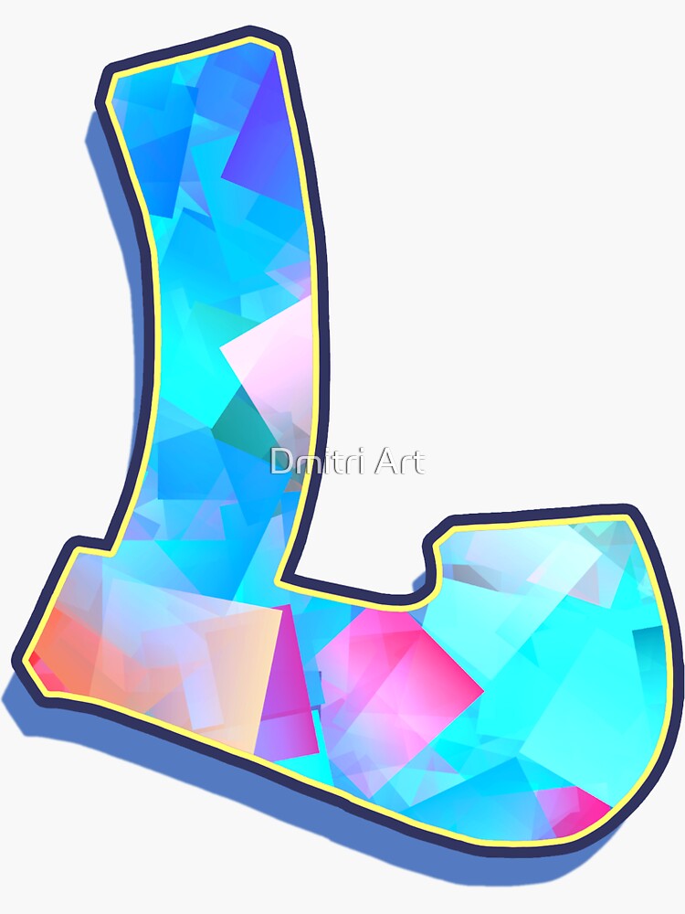 "Letter L - Color Mix" Sticker for Sale by paintcave | Redbubble