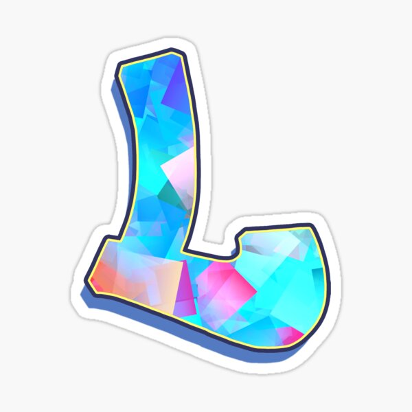 "Letter L - Color Mix" Sticker for Sale by paintcave | Redbubble