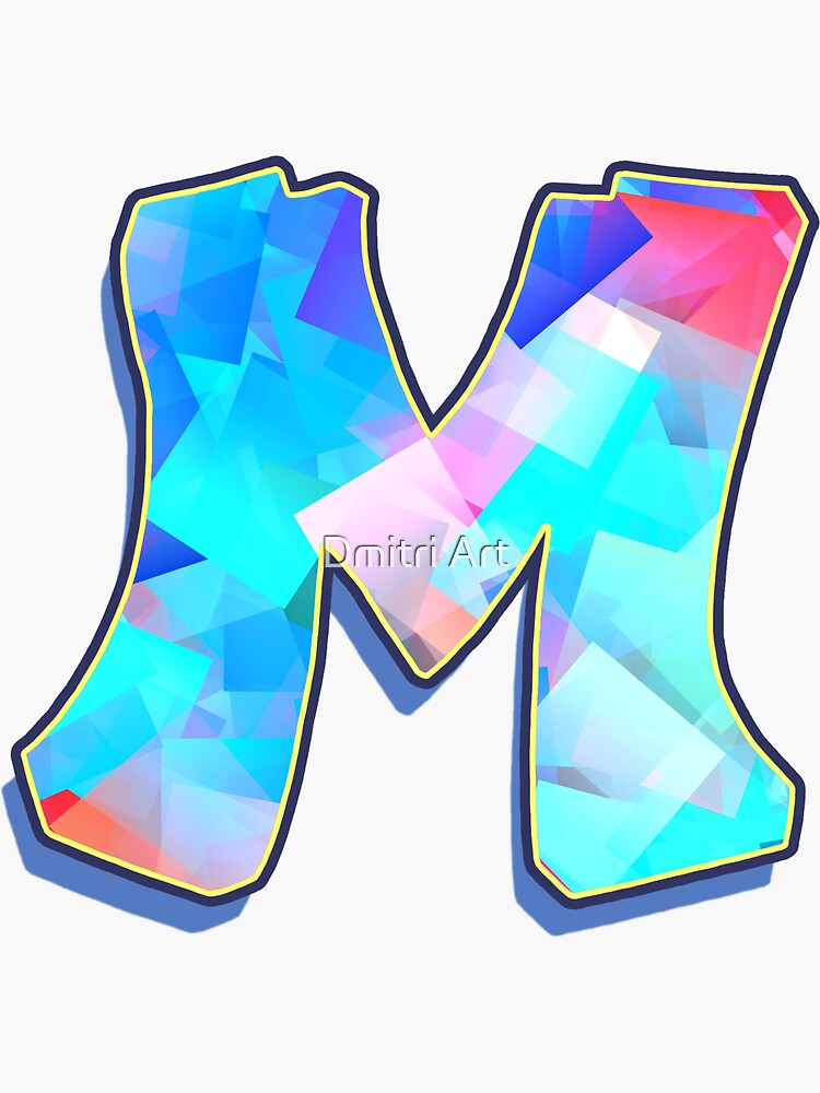 "Letter M - Color Mix" Sticker for Sale by paintcave | Redbubble