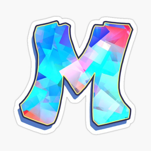 "Letter M - Color Mix" Sticker for Sale by paintcave | Redbubble