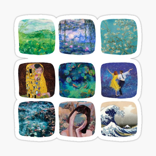 "Beautiful Stickers (Paintings) Pack " Sticker by missamethyst | Redbubble