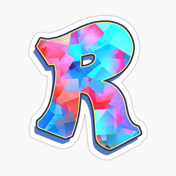 "Letter R - Color Mix" Sticker for Sale by paintcave | Redbubble