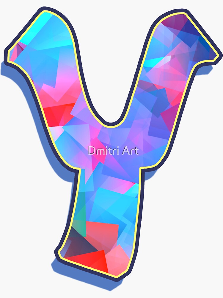 "Letter Y - Color Mix" Sticker for Sale by paintcave | Redbubble