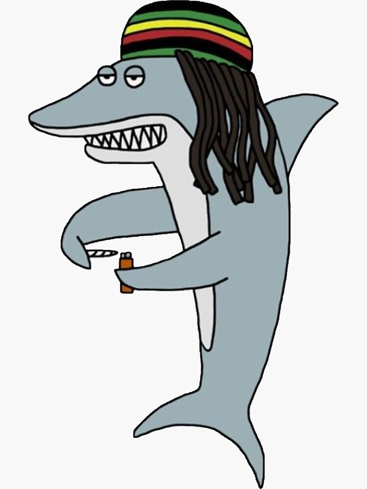 "reggae shark" Sticker for Sale by francescaclews | Redbubble