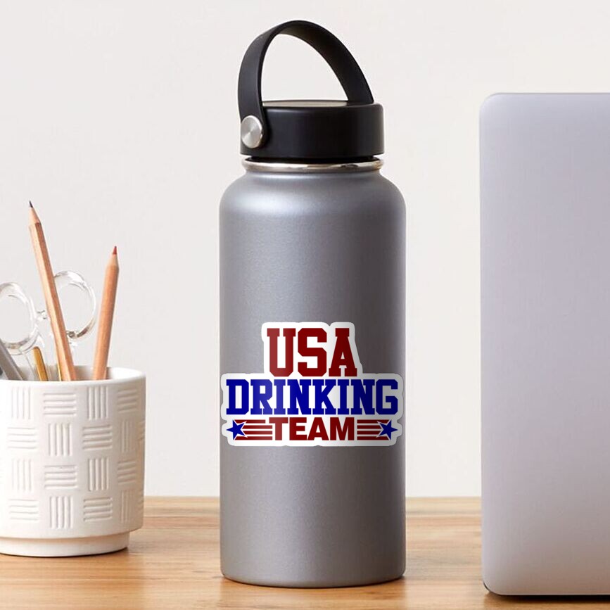 "USA Drinking Team" Sticker for Sale by DavidAyala | Redbubble