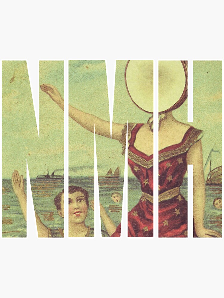 "Neutral Milk Hotel - White Outline" Sticker for Sale by NarjuNajnimre ...
