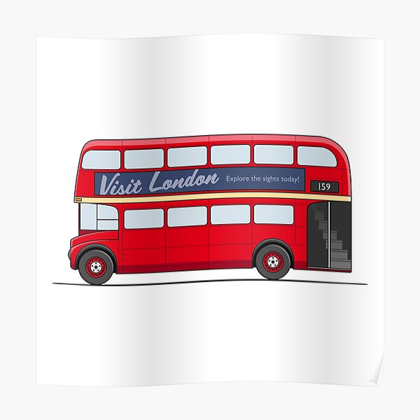 "London Bus" Poster for Sale by JingleSnitch | Redbubble