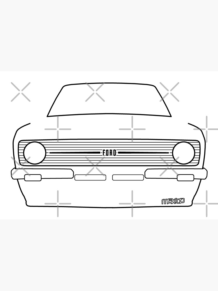 Póster «Ford Escort Mk2 RS México clásico esquema del coche gráfico ...