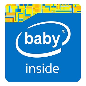 "Intel Baby Inside Logo Meme" Sticker by ELKaito | Redbubble