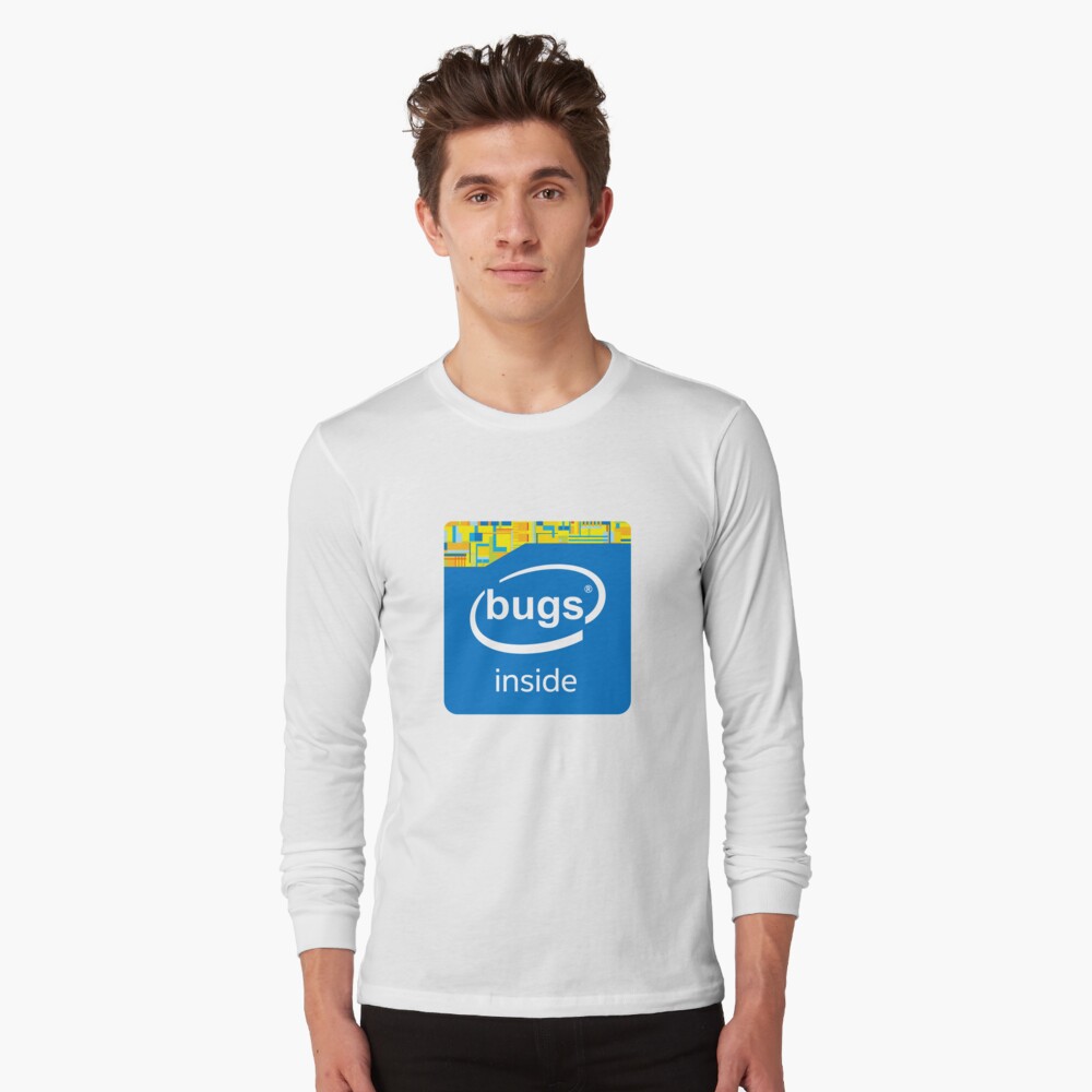 "Intel Bugs Inside Logo Meme" Sticker by ELKaito | Redbubble
