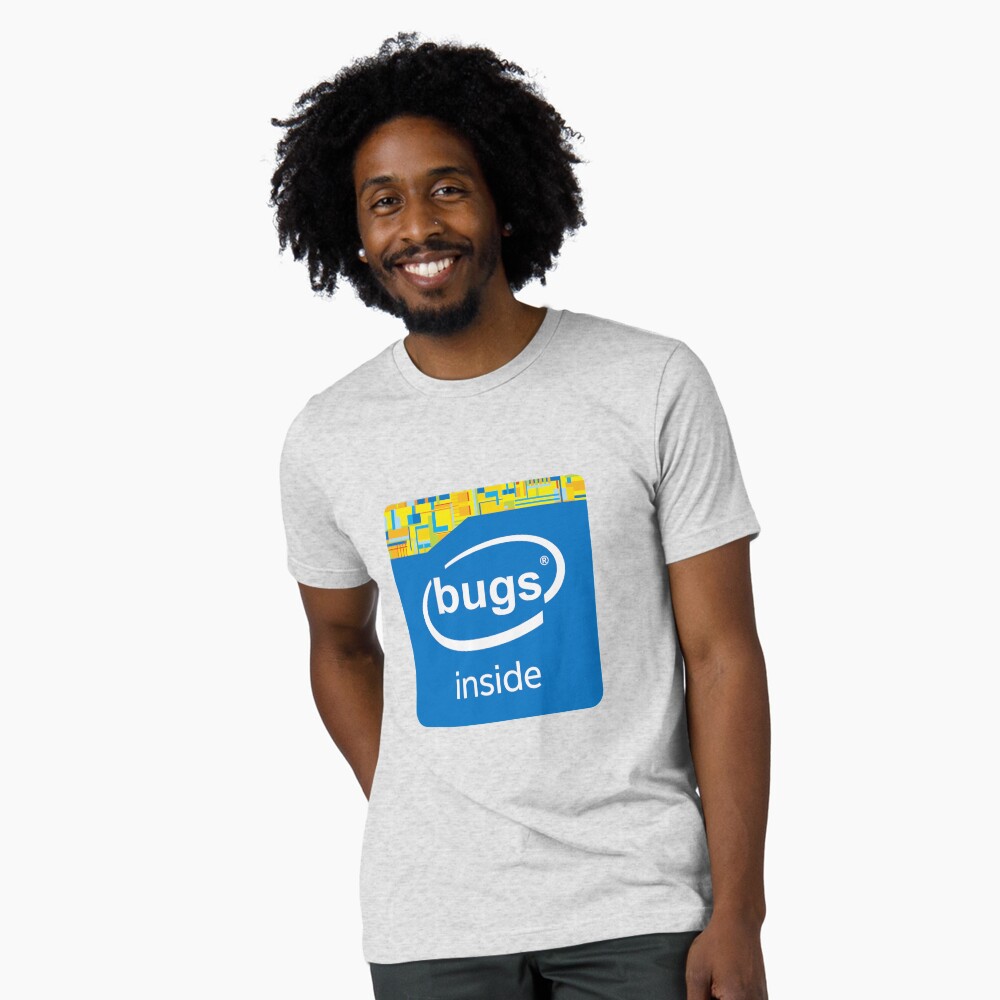 "Intel Bugs Inside Logo Meme" Sticker by ELKaito | Redbubble