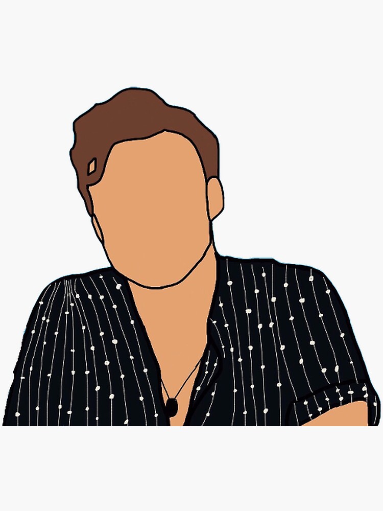 "Ash 5sos outline" Sticker for Sale by keirajshort | Redbubble