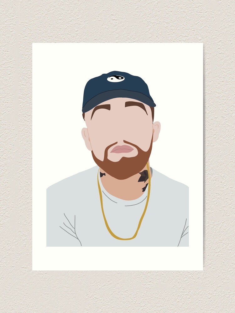 Digital Mac Miller Illustration print Art & Collectibles Drawing ...