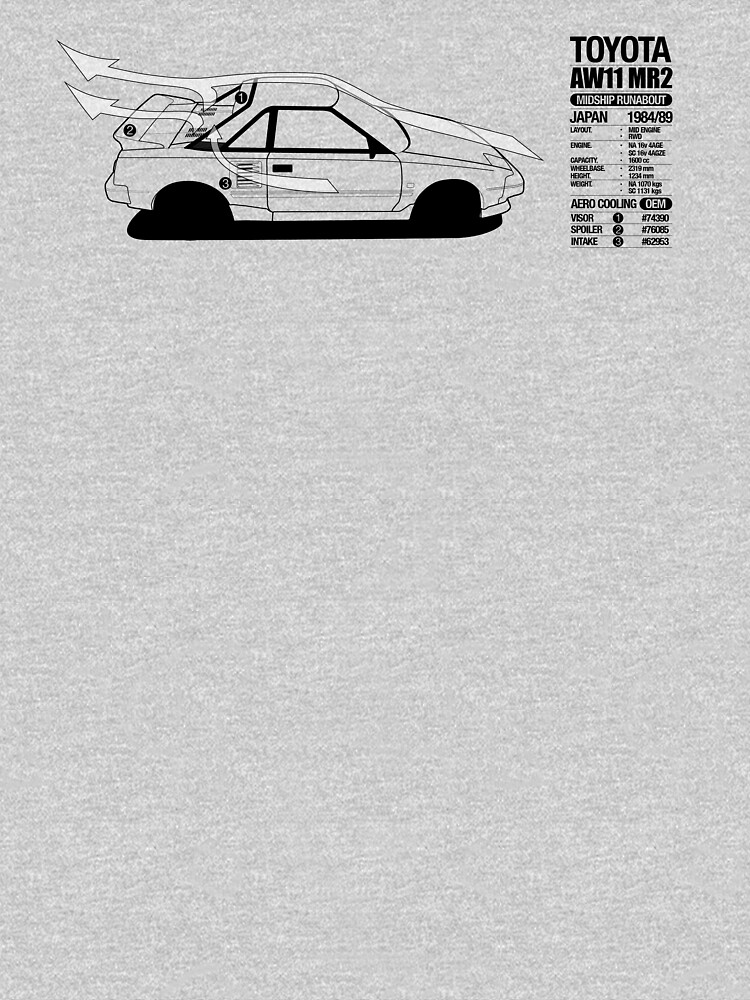"Toyota AW11 MR2 - AERO Graphic" T-shirt for Sale by MK1corse ...