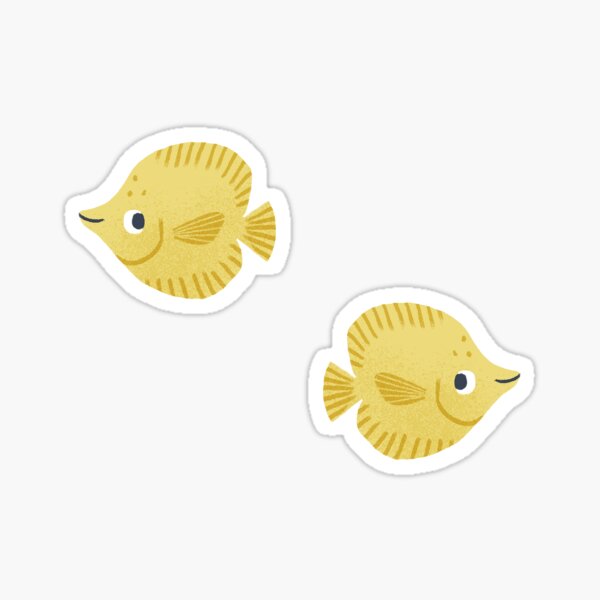 "Happy Little Yellow Fish" Sticker for Sale by tarynjohnson | Redbubble