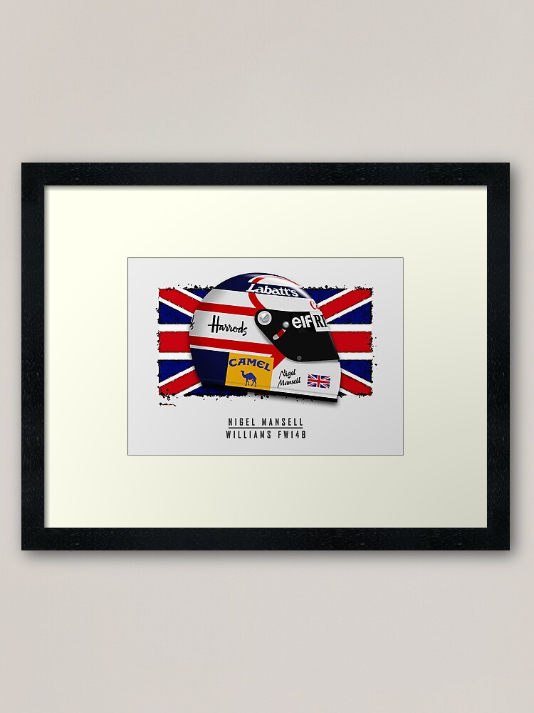 "Nigel Mansell 1992 - helmet Art Print" Framed Art Print by JageOwen ...