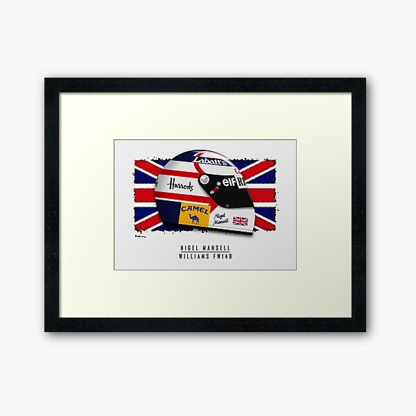 "Nigel Mansell 1992 - helmet Art Print" Framed Art Print by JageOwen ...