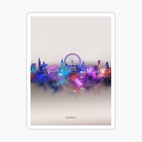 "london skyline" Sticker by BekimART2 | Redbubble