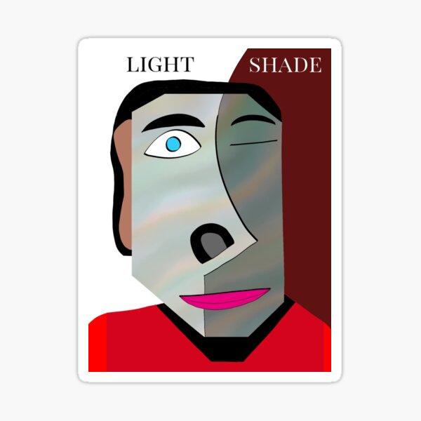 "Light and Shade" Sticker for Sale by ReplyGirl | Redbubble