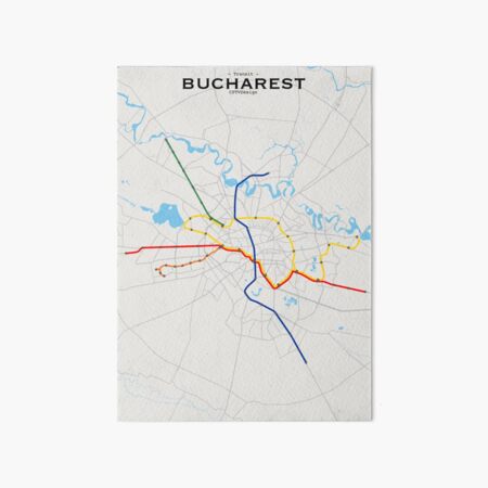"Bucharest Transit Map" Art Board Print for Sale by CPTVDesign | Redbubble