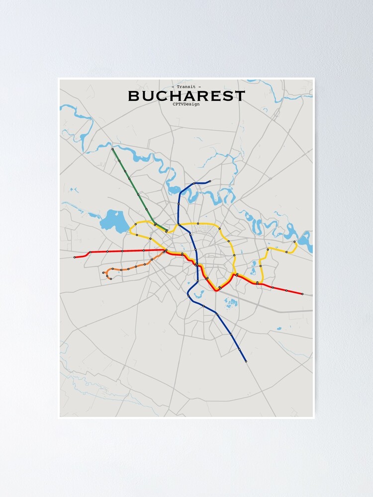 "Bucharest Transit Map" Poster for Sale by CPTVDesign | Redbubble