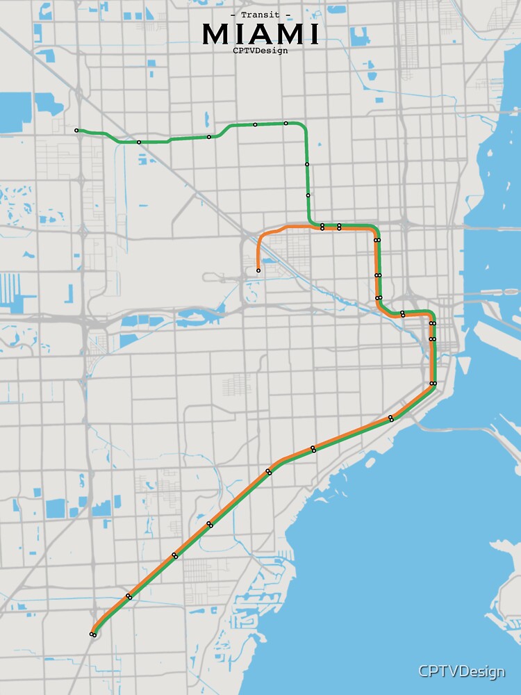 "Miami Transit Map" Sticker for Sale by CPTVDesign | Redbubble