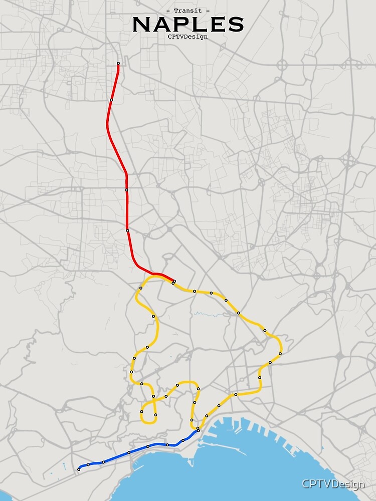 "Naples Transit Map" Poster by CPTVDesign | Redbubble