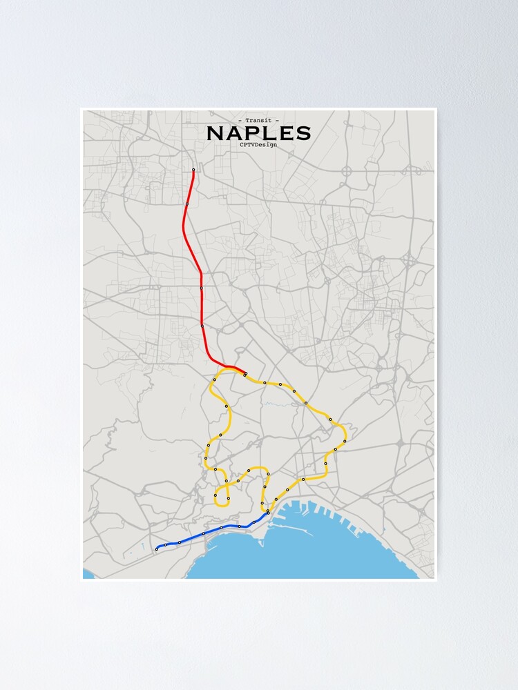 "Naples Transit Map" Poster by CPTVDesign | Redbubble