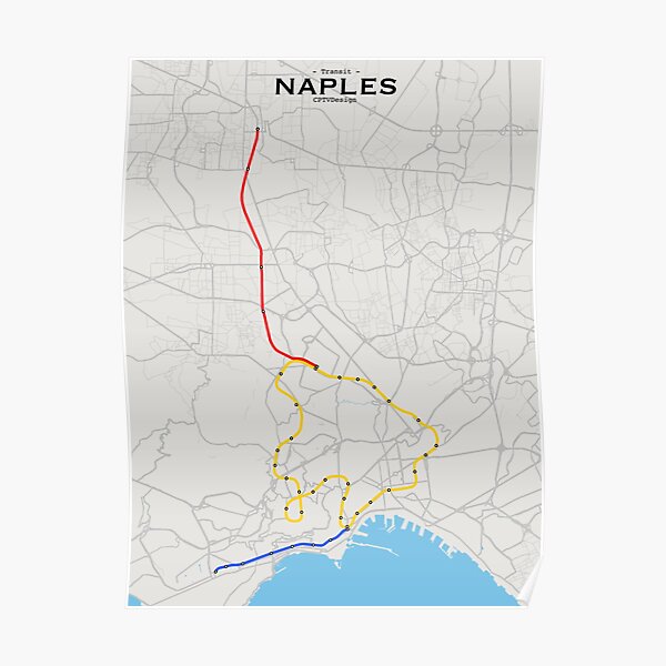 "Naples Transit Map" Poster by CPTVDesign | Redbubble