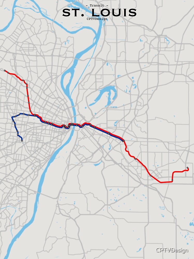 "St. Louis Transit Map" Sticker for Sale by CPTVDesign | Redbubble