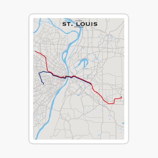 "St. Louis Transit Map" Sticker for Sale by CPTVDesign | Redbubble