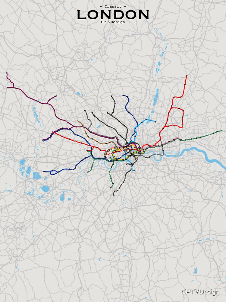 "London Transit Map" Sticker for Sale by CPTVDesign | Redbubble