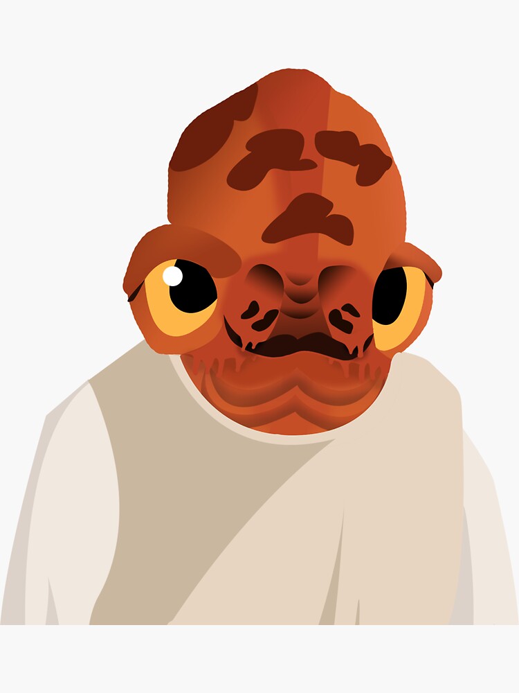 "Admiral Ackbar" Sticker for Sale by Knarfster2 | Redbubble