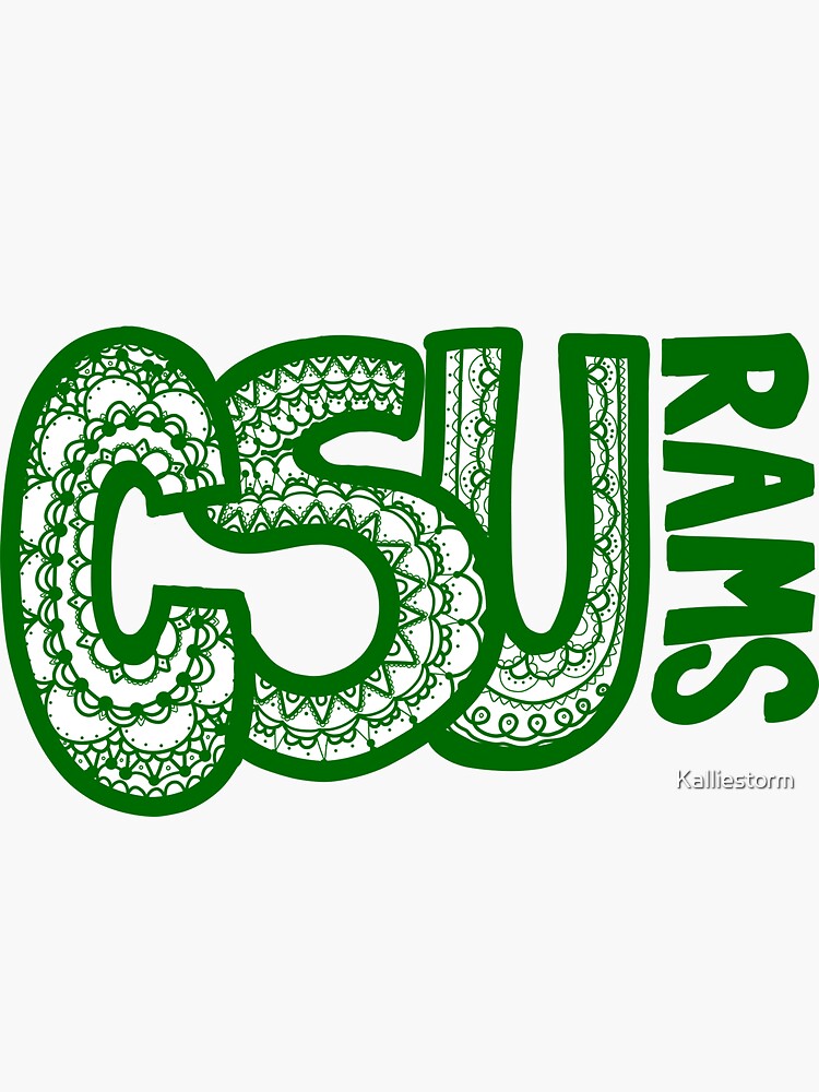 "CSU Colorado State Green Rams" Sticker for Sale by Kalliestorm | Redbubble