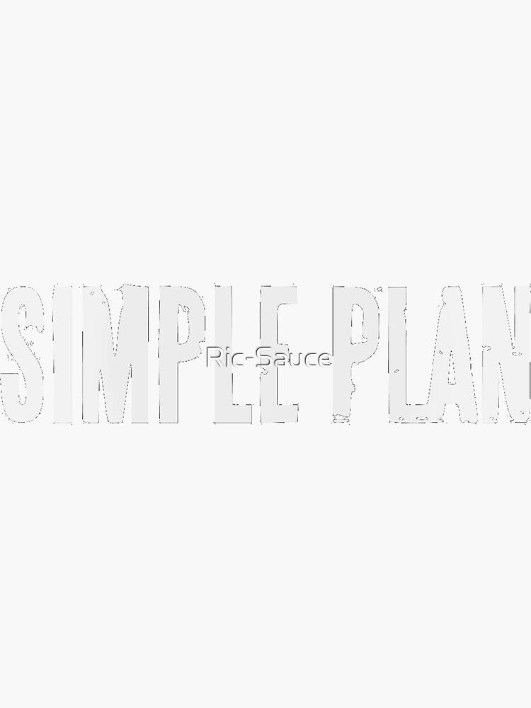 "Simple Plan Logo" Sticker for Sale by Ric-Sauce | Redbubble