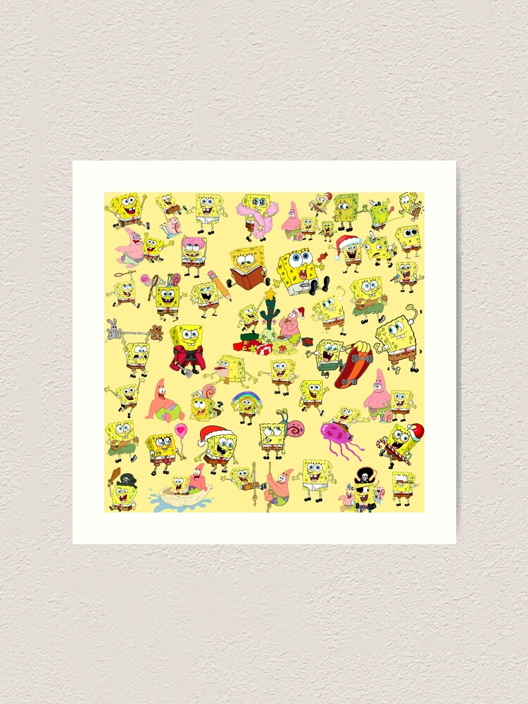 "SpongeBob SquarePants Collage" Art Print for Sale by Annnas | Redbubble