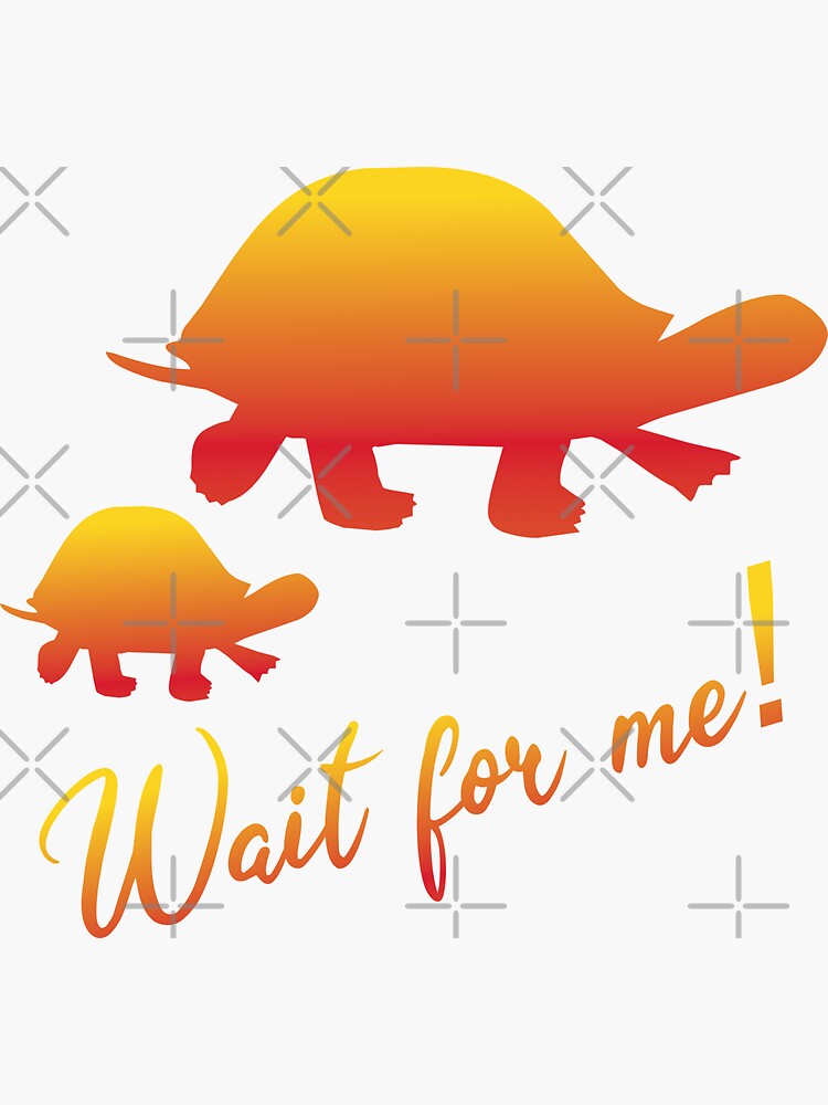 "Wait for me!" Sticker for Sale by ChristiaanvdB | Redbubble