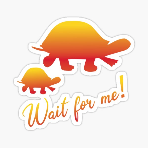 "Wait for me!" Sticker for Sale by ChristiaanvdB | Redbubble