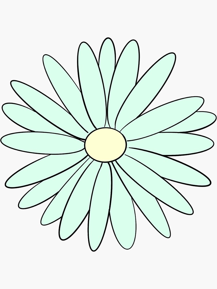 "Green vsco flower sticker " Sticker by BohemianBalance | Redbubble