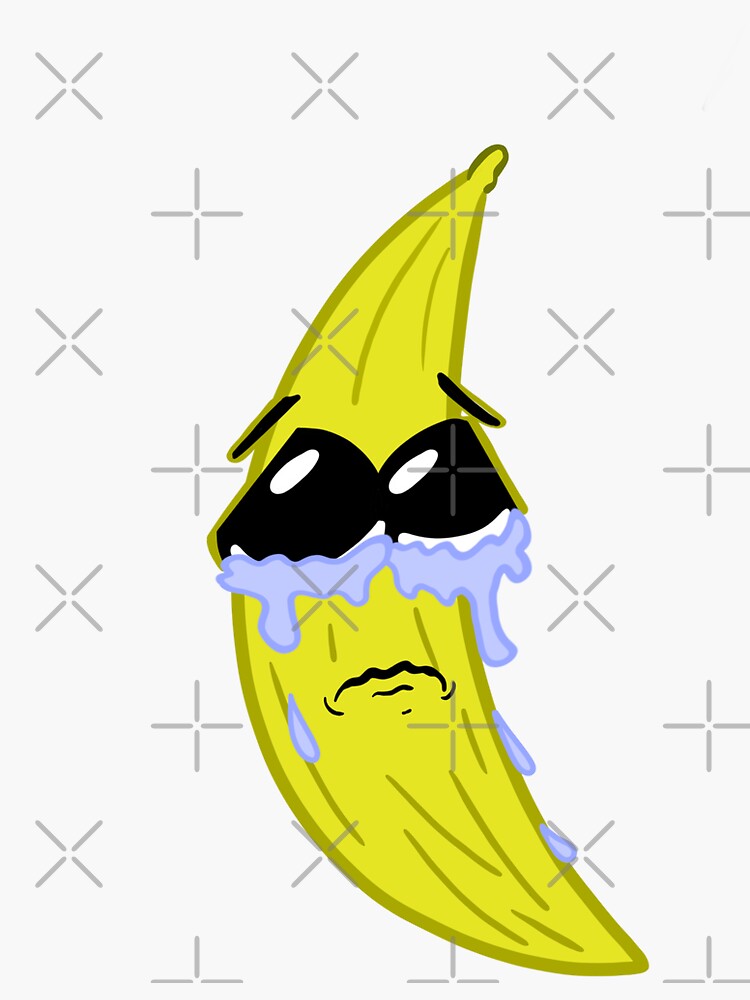 "Lonely Crying Banana You Hurt My Peelings" Sticker for Sale by ...