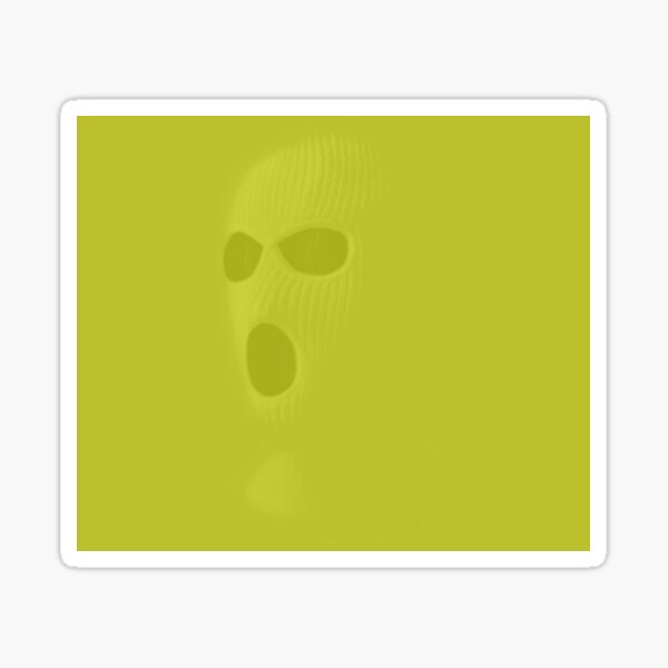 "Yellow Ski Mask" Sticker for Sale by leo19b | Redbubble