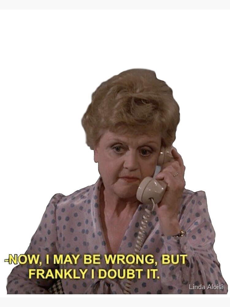 "Jessica Fletcher Sticker " Poster by linda-alo | Redbubble