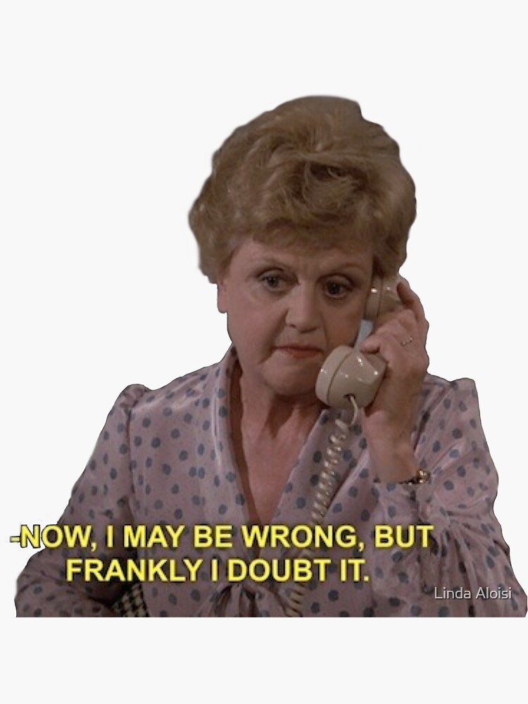 "Jessica Fletcher Sticker " Sticker for Sale by linda-alo | Redbubble