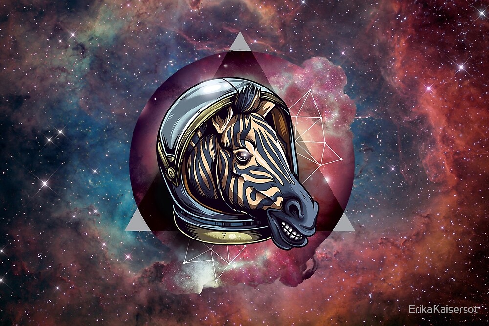 "Cosmic Zebra and Galaxy" by Erika Kaisersot | Redbubble