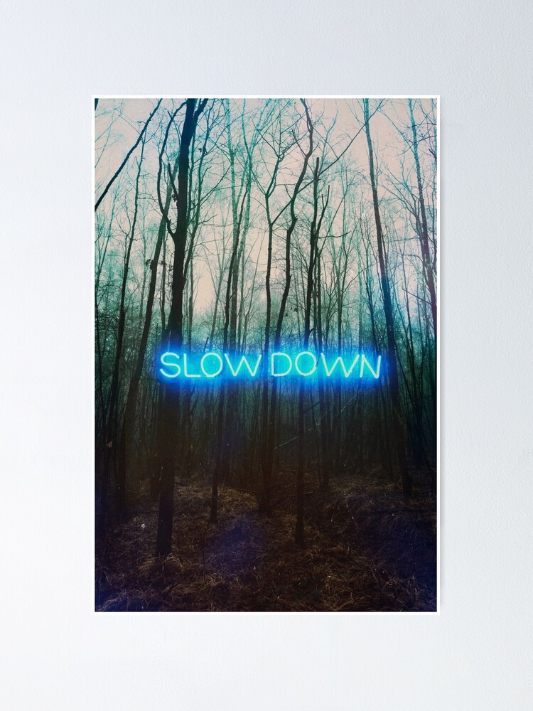 "Slow Down" Poster by seamless | Redbubble