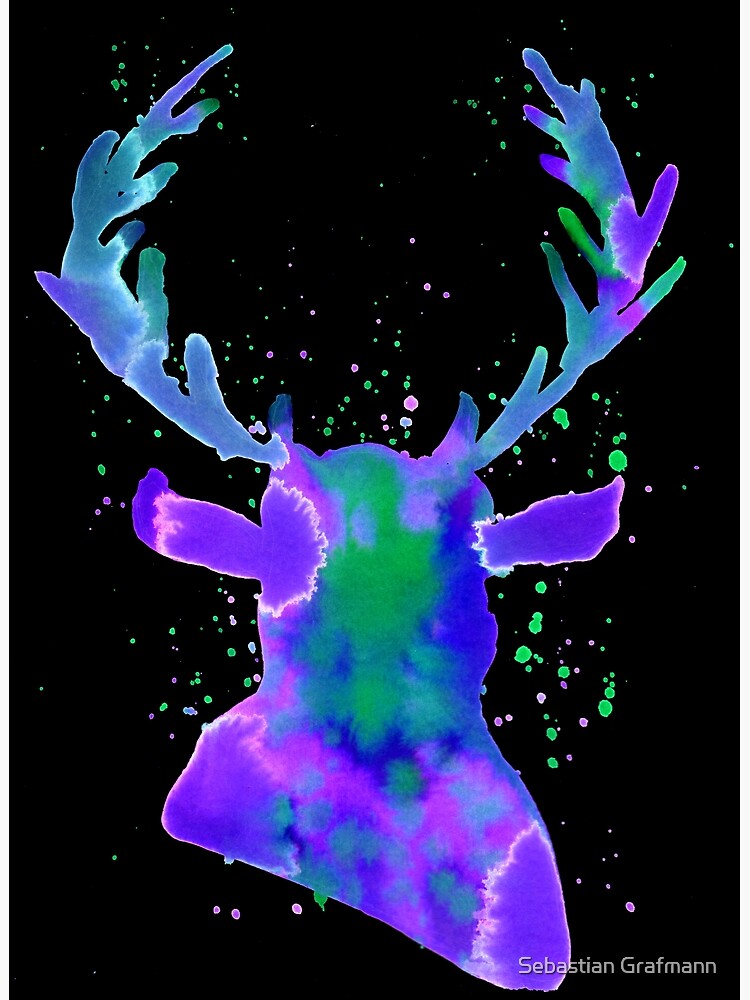 "Purple Stag Silhouette " Art Print for Sale by Zeichenbloq | Redbubble