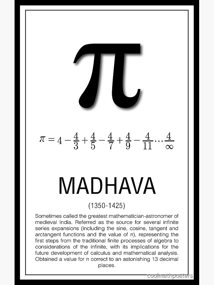 "Madhava" Poster for Sale by coolmathposters | Redbubble