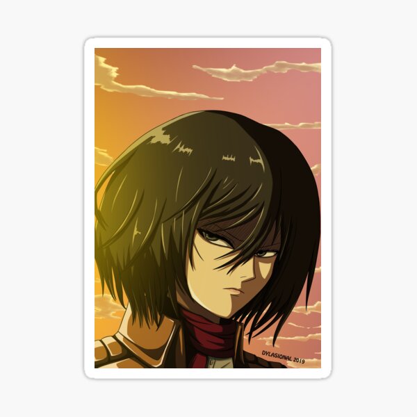 "Mikasa Ackerman" Sticker by Dylasional | Redbubble