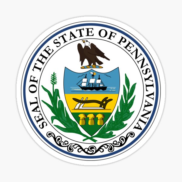"Pennsylvania Great Seal" Sticker by FunWithFlags | Redbubble
